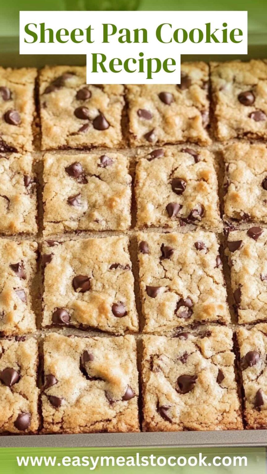 Sheet Pan Cookie Recipe - Easy Meals To Cook