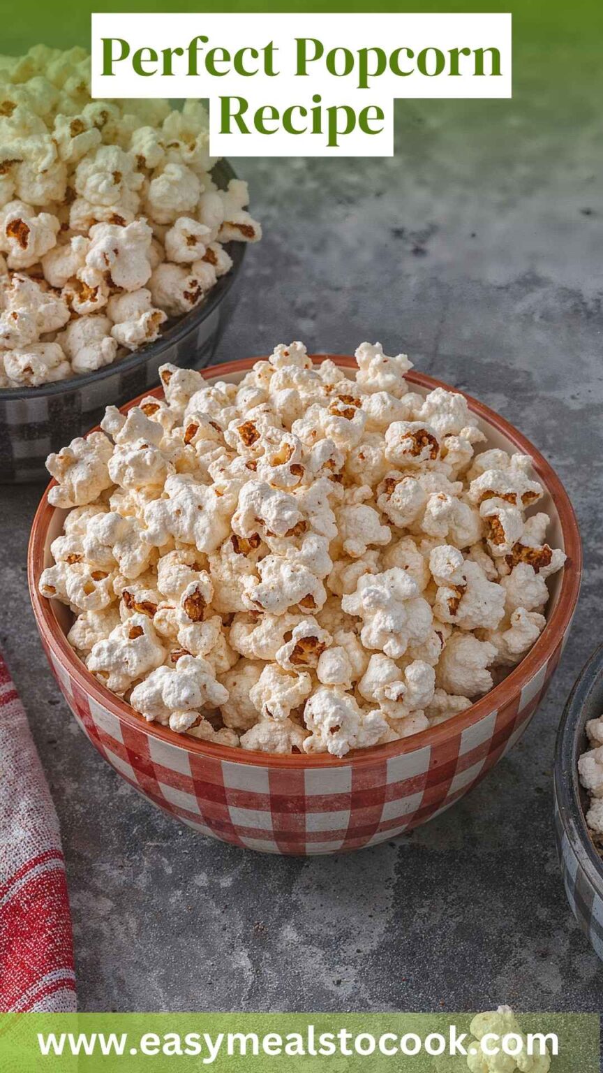 Perfect Popcorn Recipe - Easy Meals To Cook