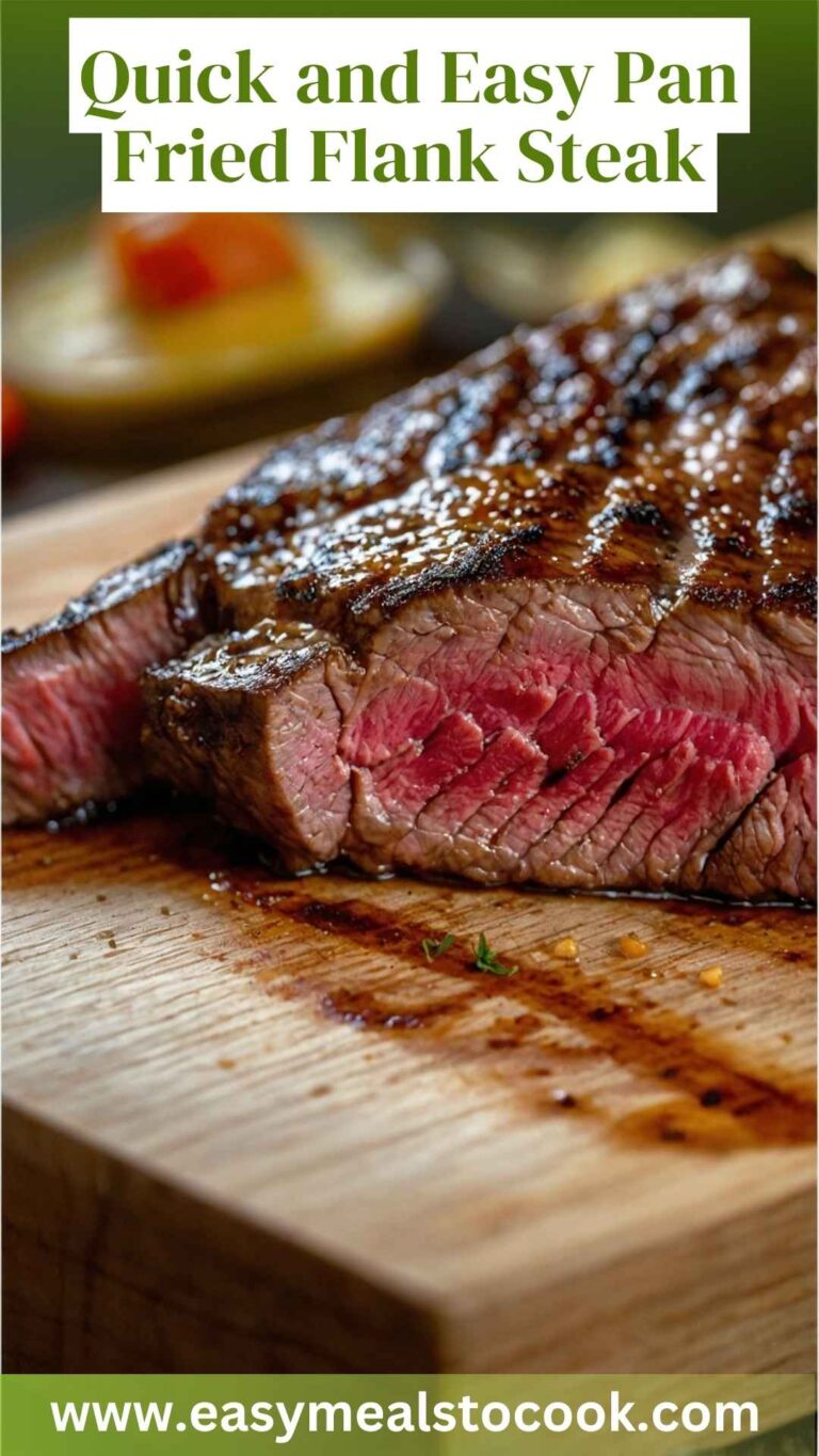 Quick and Easy Pan Fried Flank Steak - Easy Meals To Cook
